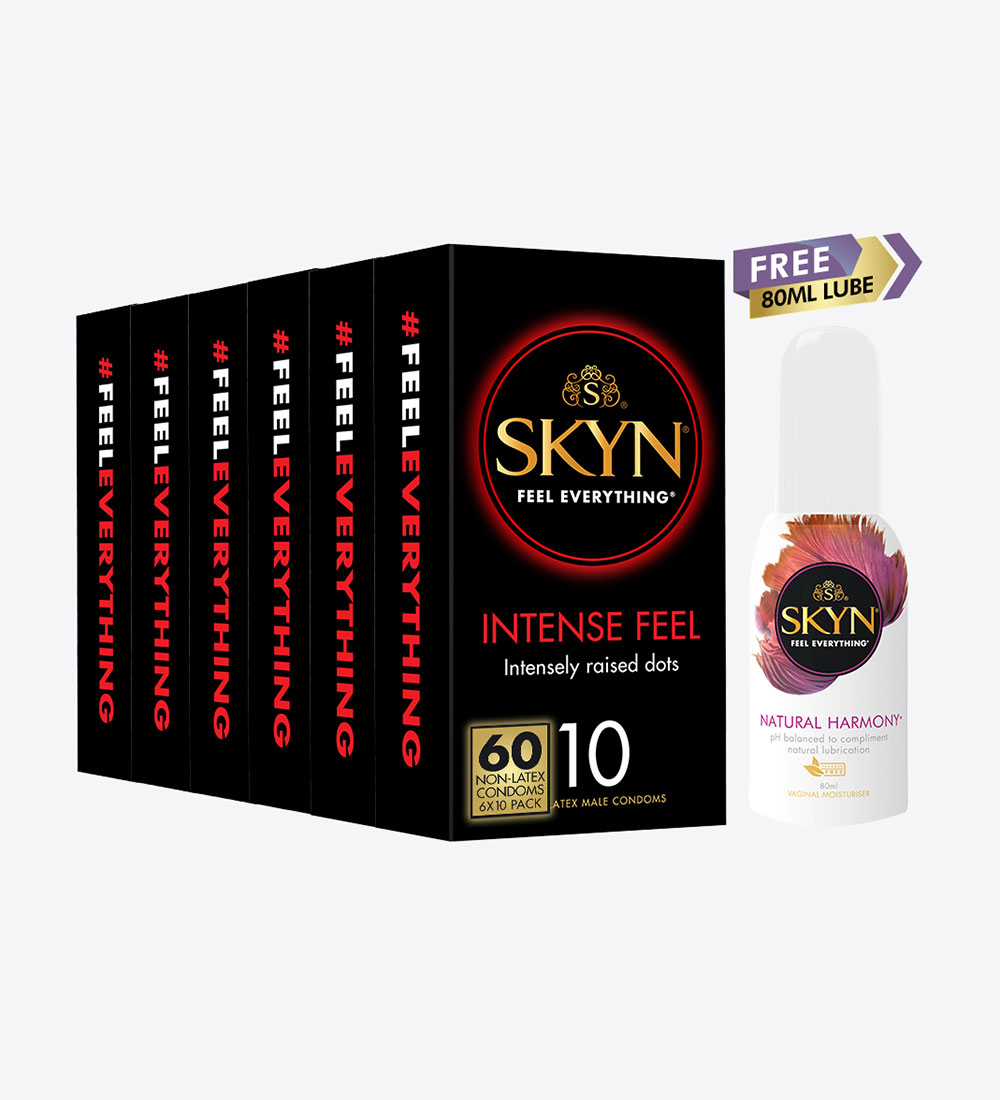 SKYN® Intense Feel Non Latex Condoms pack of 60 + FREE SKYN® Natural ...