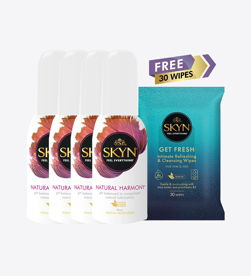 SKYN® Natural Harmony personal Lubricant 80Ml Pack of 4 + FREE SKYN ...